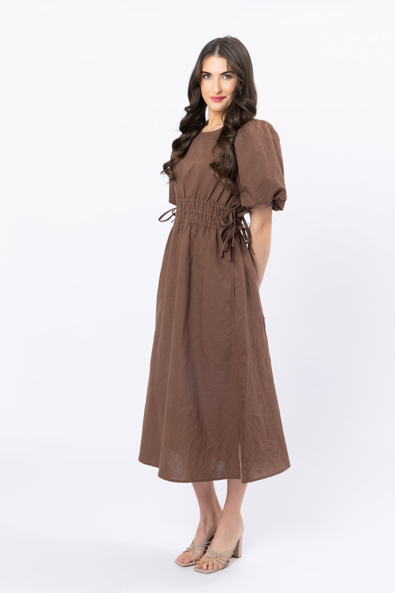 Leila + Luca Royal Dress - Chocolate – Stitch Boutique